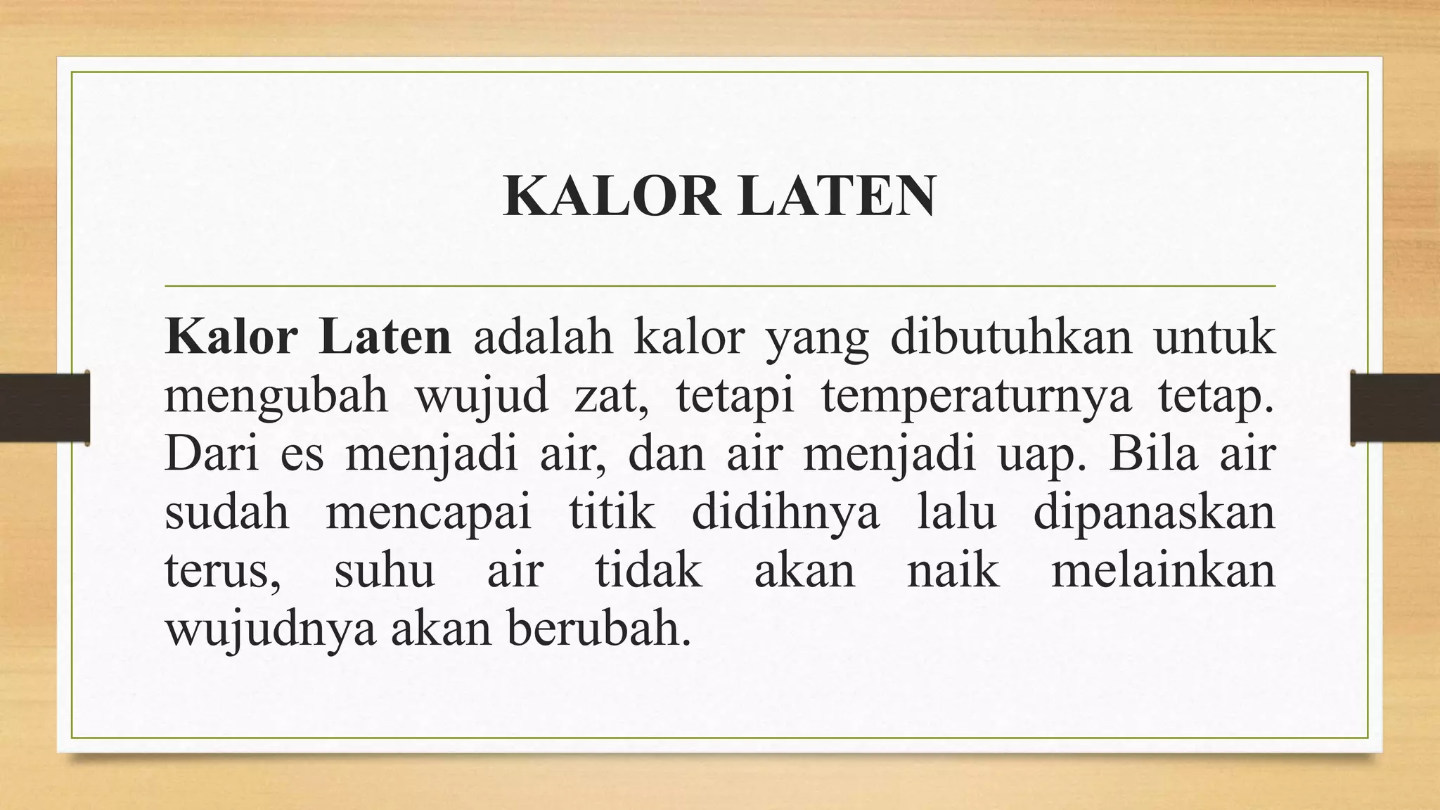 Ppt kalor sensibel & laten | PPTX