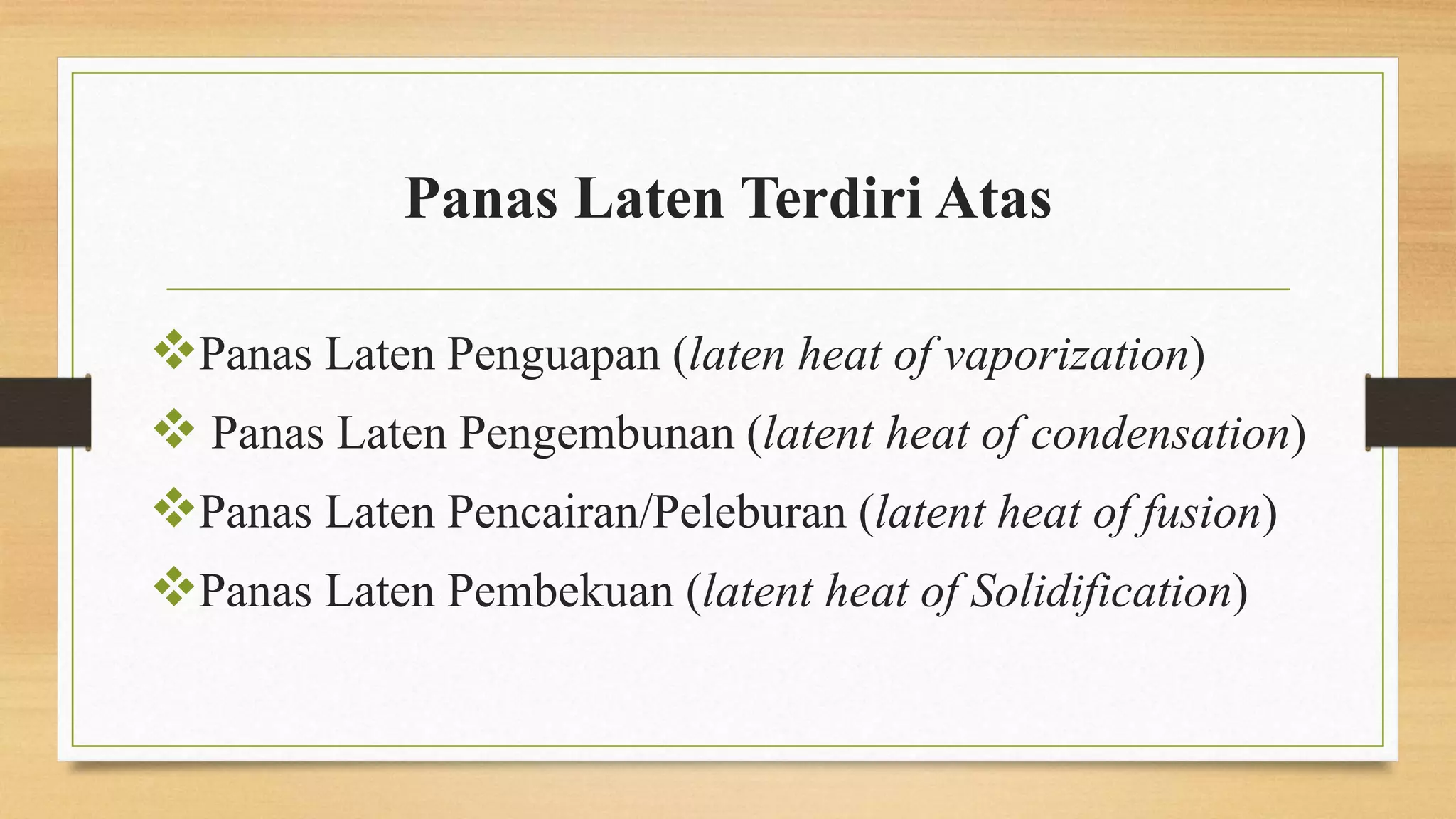 Ppt kalor sensibel & laten | PPTX