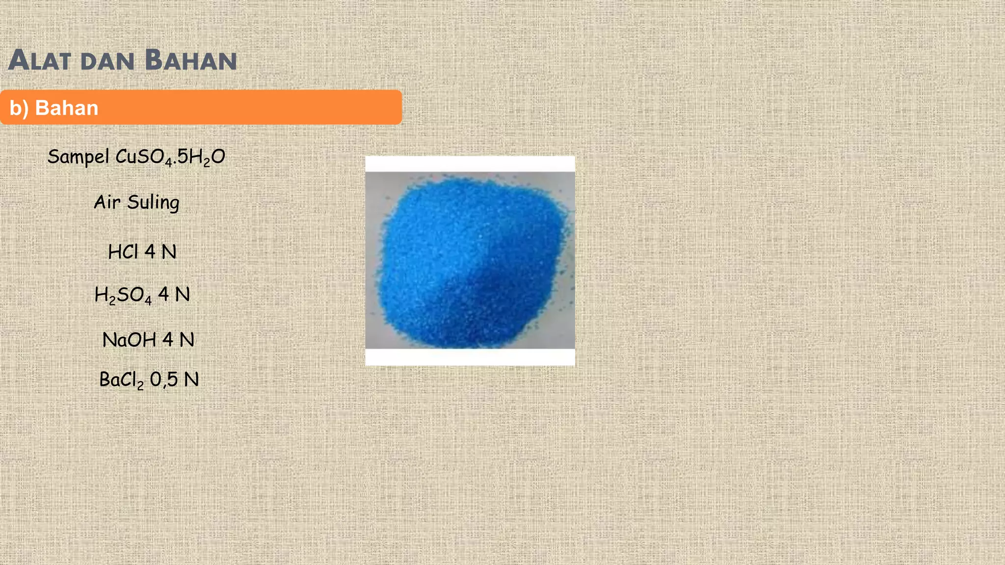 Penetapan Kadar Cu dalam CuSO4.5H2O SMK-SMAK Bogor | PPTX