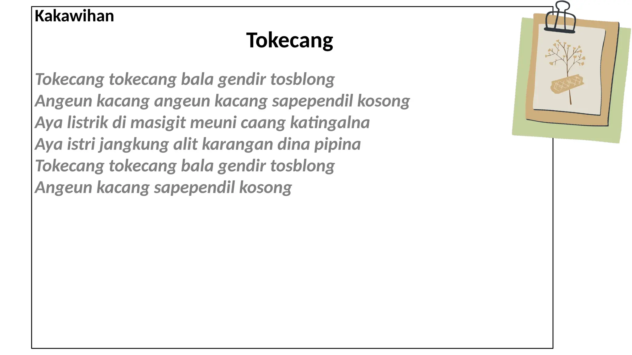 POWER POINT MATERI KAWIH BAHASA SUNDA KELAS 10 | PPTX