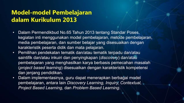 KB 3 Model-Model Pembelajaran Dalam Kurikulum 2013 | PPTX