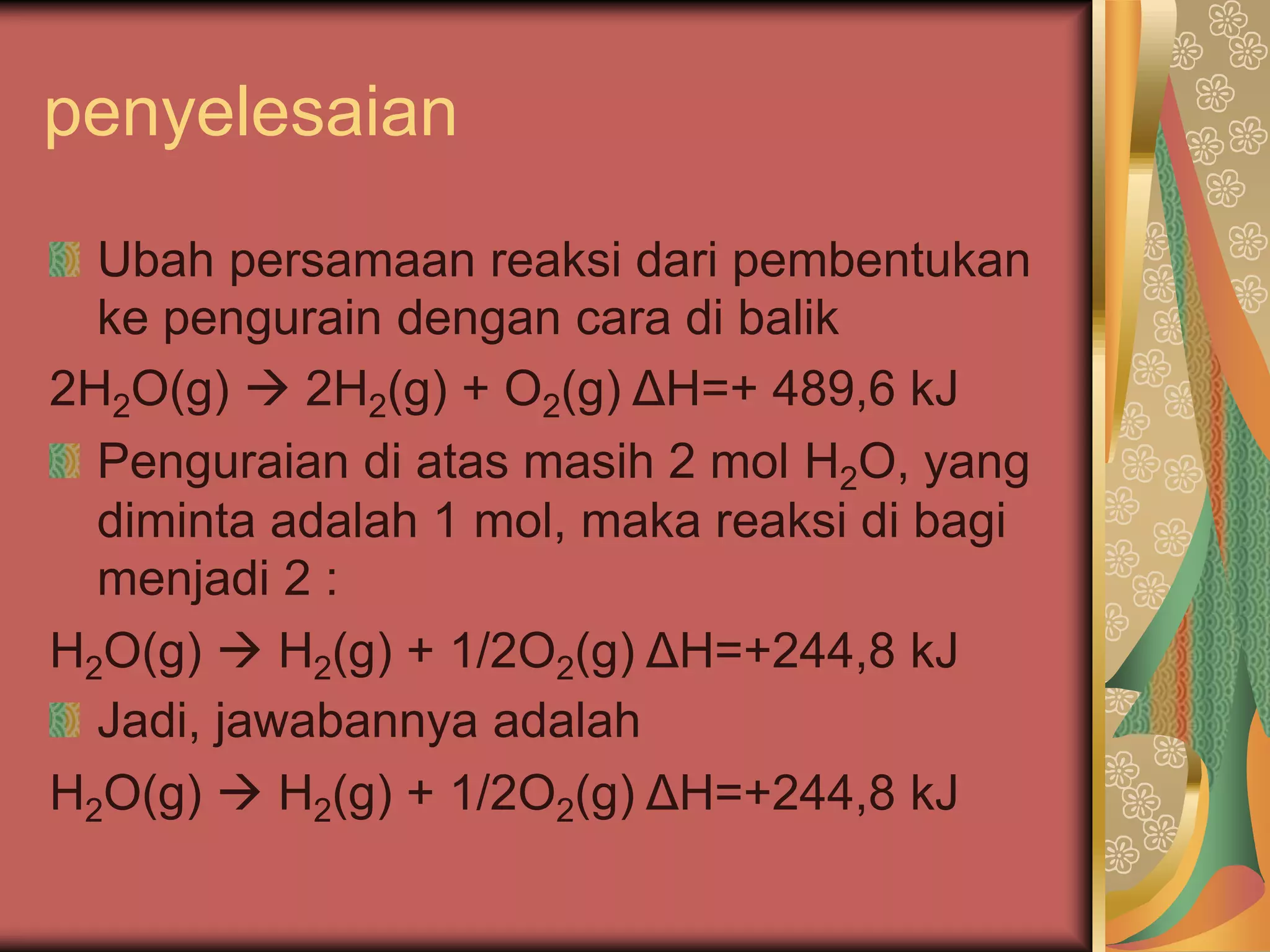 Ppt kd 3.2 termokimia (perubahan entalpi) | PPT