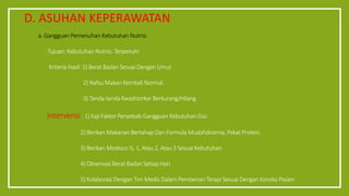 asuhan keperawatan pada klien dengan gangguan nutrisi | PPTX