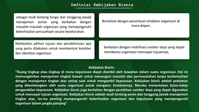 Power Point Definisi, Macam - Macam, Contoh - Contoh Kebijakan Bisnis ...
