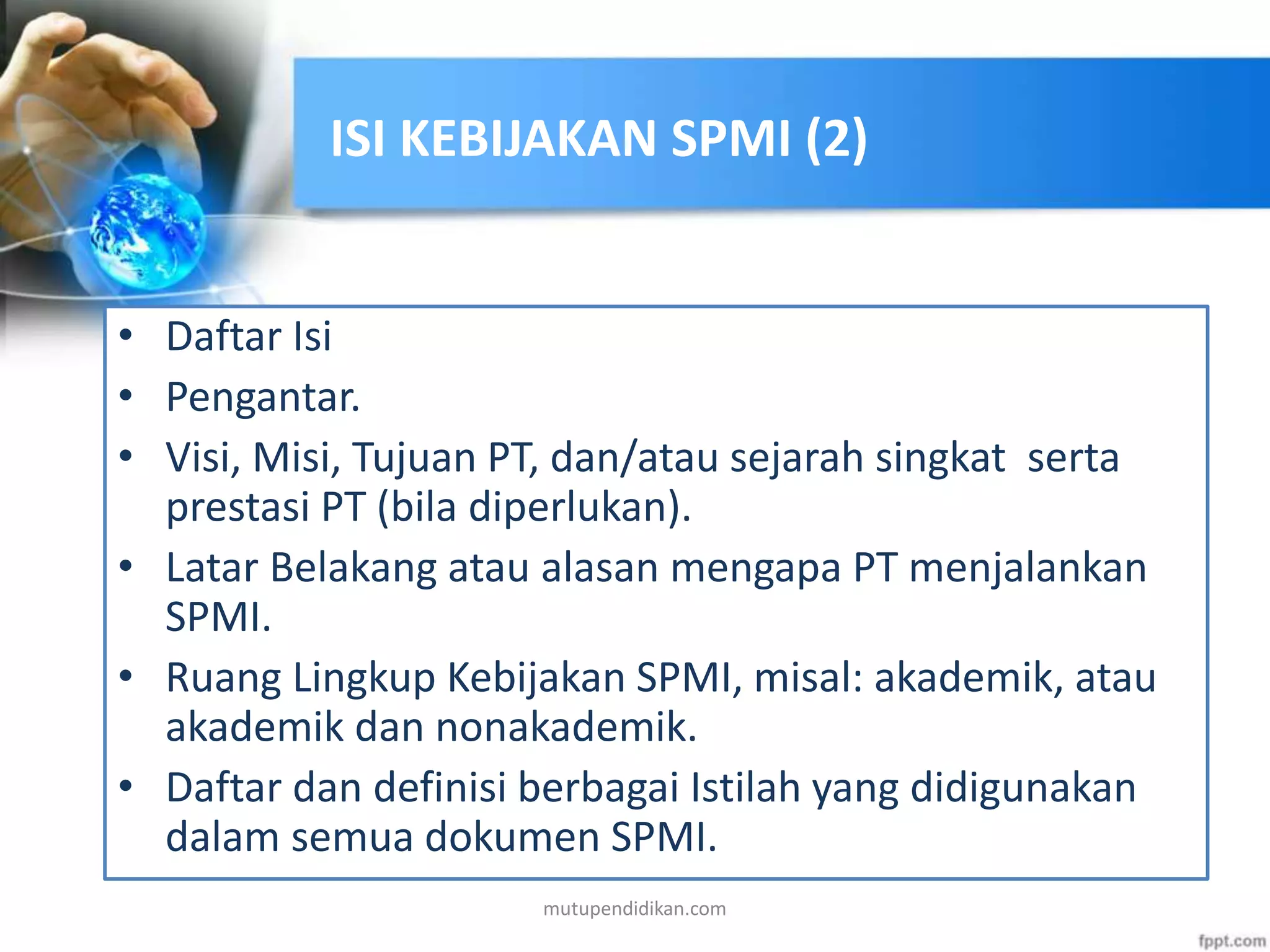 PPT Kebijakan SPMI Pendidikan.pptx
