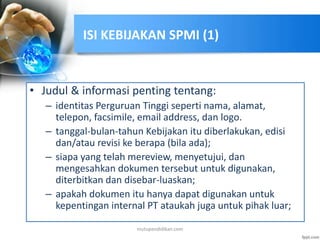 PPT Kebijakan SPMI Pendidikan.pptx