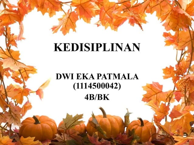 Ppt kedisiplinan | PPTX