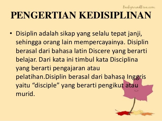 Ppt kedisiplinan