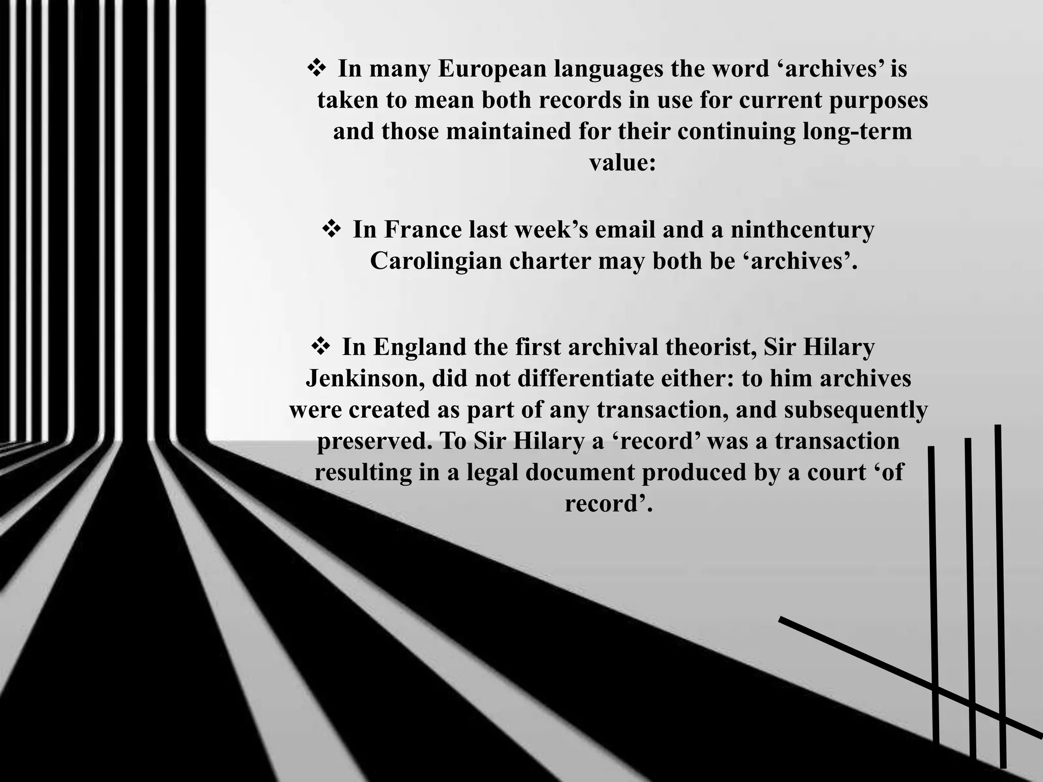 Principles and purposes of records and archives | PPTX