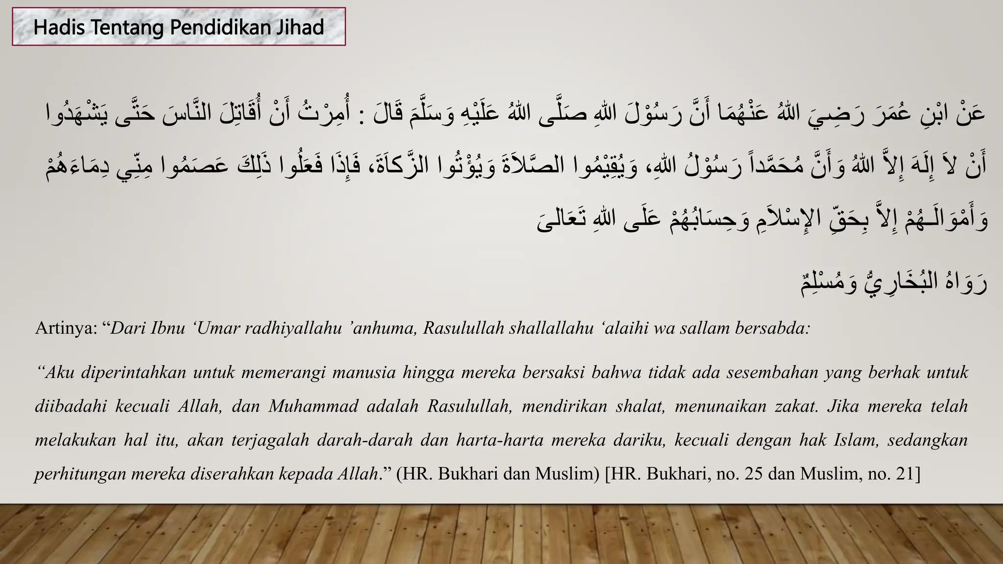 PPT kel 11. Hadis Tarbawi (Pendidikan Jihad).pptx