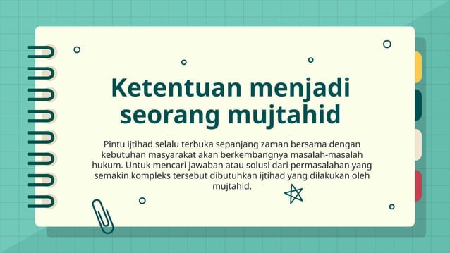 TAQLID, ITTIBA', TALFIQ, DAN IJTIHAD DALAM USHUL FIQIH | PPT