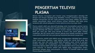 PPT KEL 2 TV PLASMA Tugas Mahasiswa berdasarkan penugasan yang ...