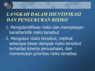 Identifikasi dan Pengukuran Resiko - manajemen risiko | PDF