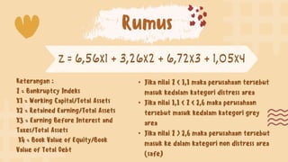 METODE ALTMAN Z-SCORE MODIFIKASI (1995)_ANALISIS LAPORAN KEUANGAN ...