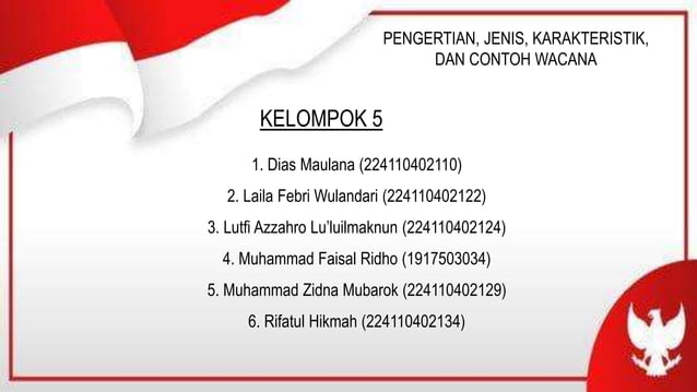 Pengertian,jenis, karakteristik dan contoh Wacana.pptx