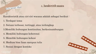 Pengertian,jenis, karakteristik dan contoh Wacana.pptx
