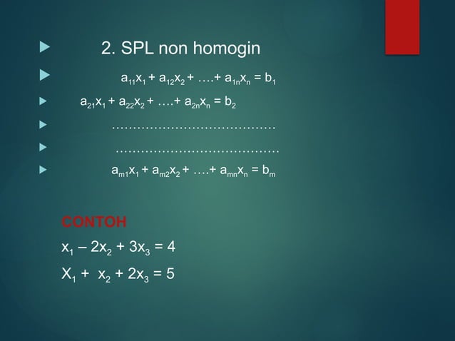 Persamaan linear dan cara menggunakan spl | PPT