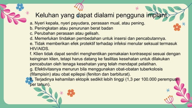 Jenis Kontrasepsi Mantap IMPLAN dalam Keluarga Berencana | PPTX