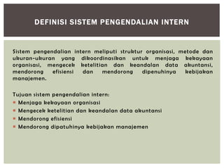 SISTEM PENGENDALIAN INTERN | PPTX