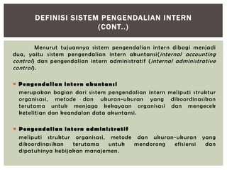 SISTEM PENGENDALIAN INTERN | PPTX