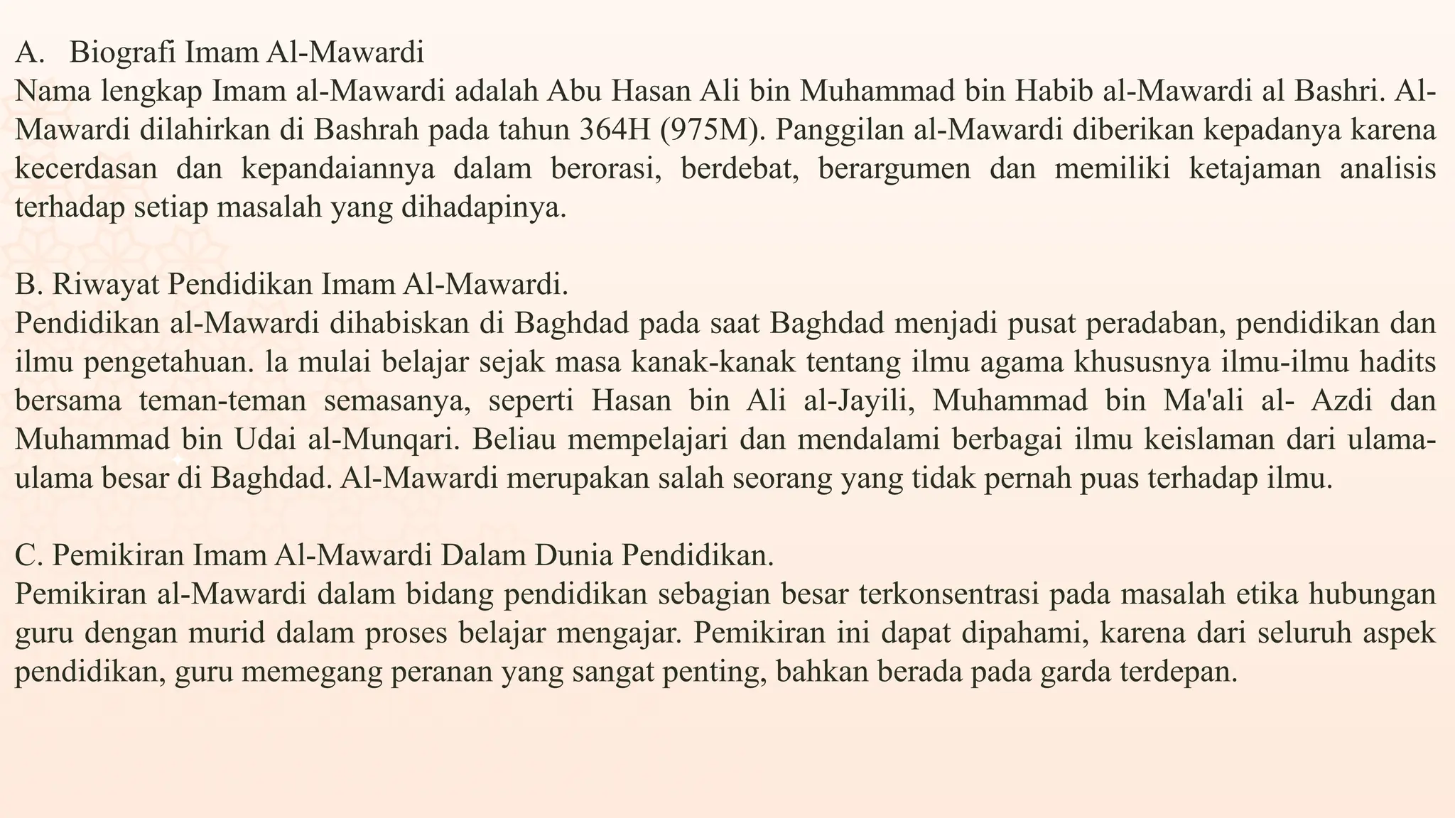 PPT KEL 6 Studi Tokoh.pptx imam Al Mawardi | PPT