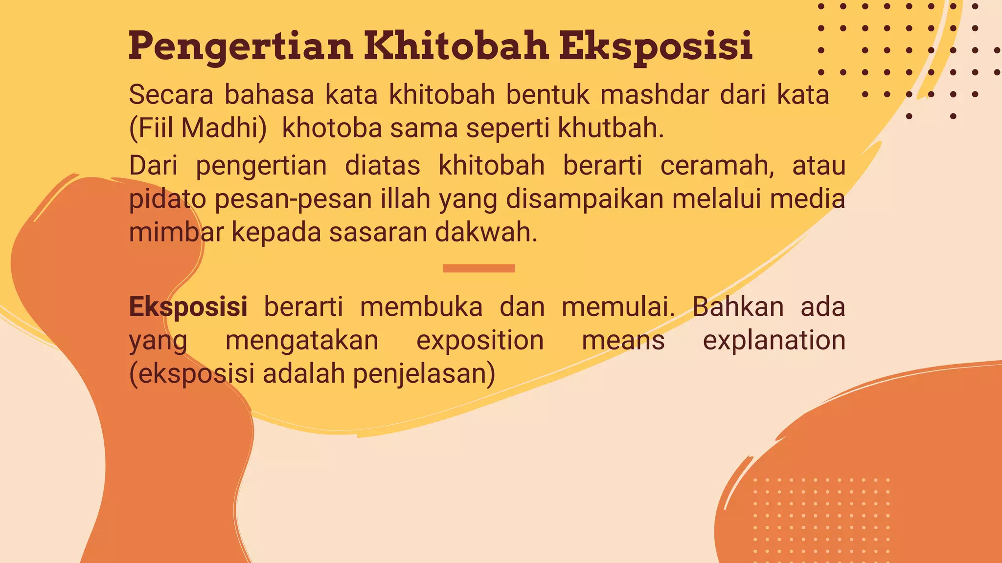 Tehnik Khitobah Eksposisi | PPT