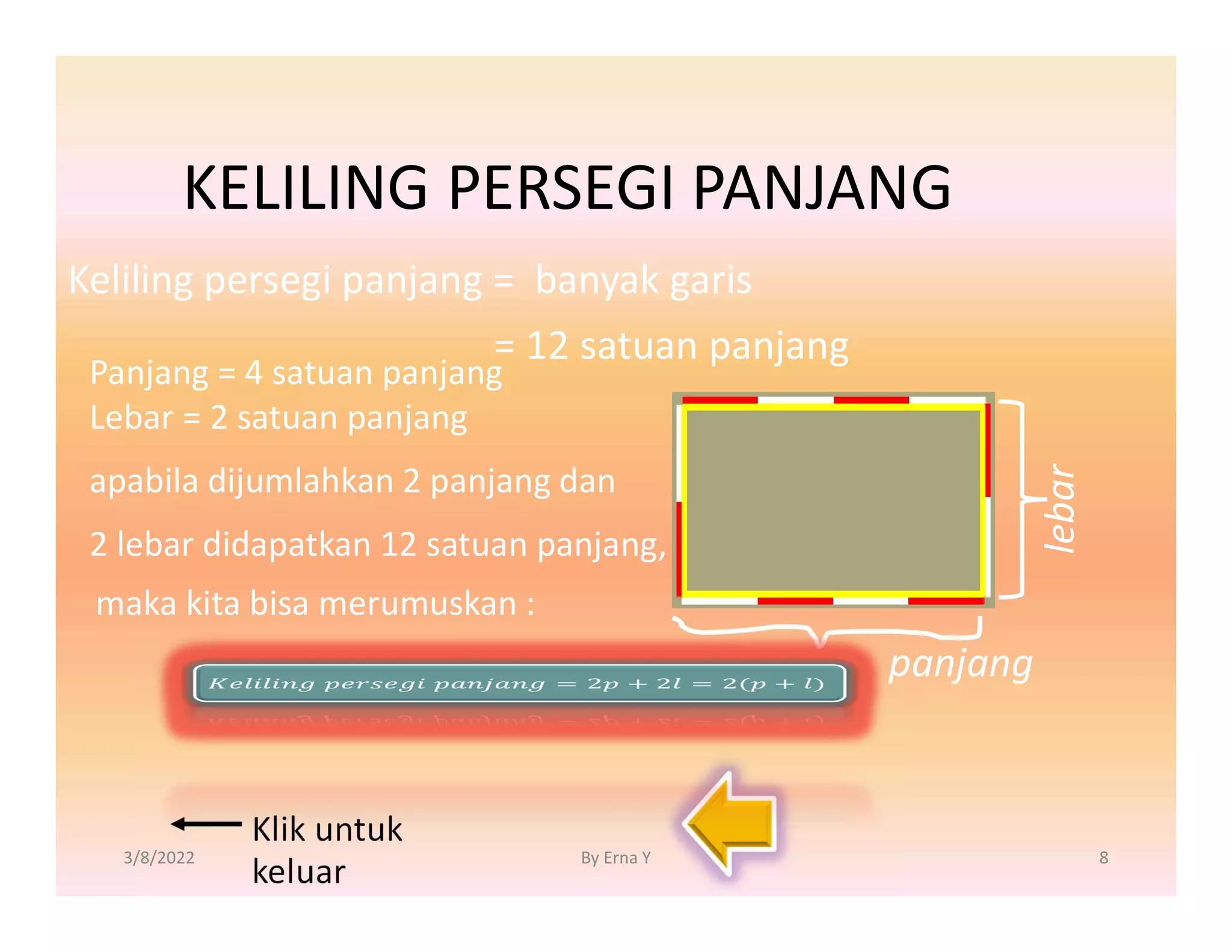 Ppt keliling dan luas persegi panjang | PDF