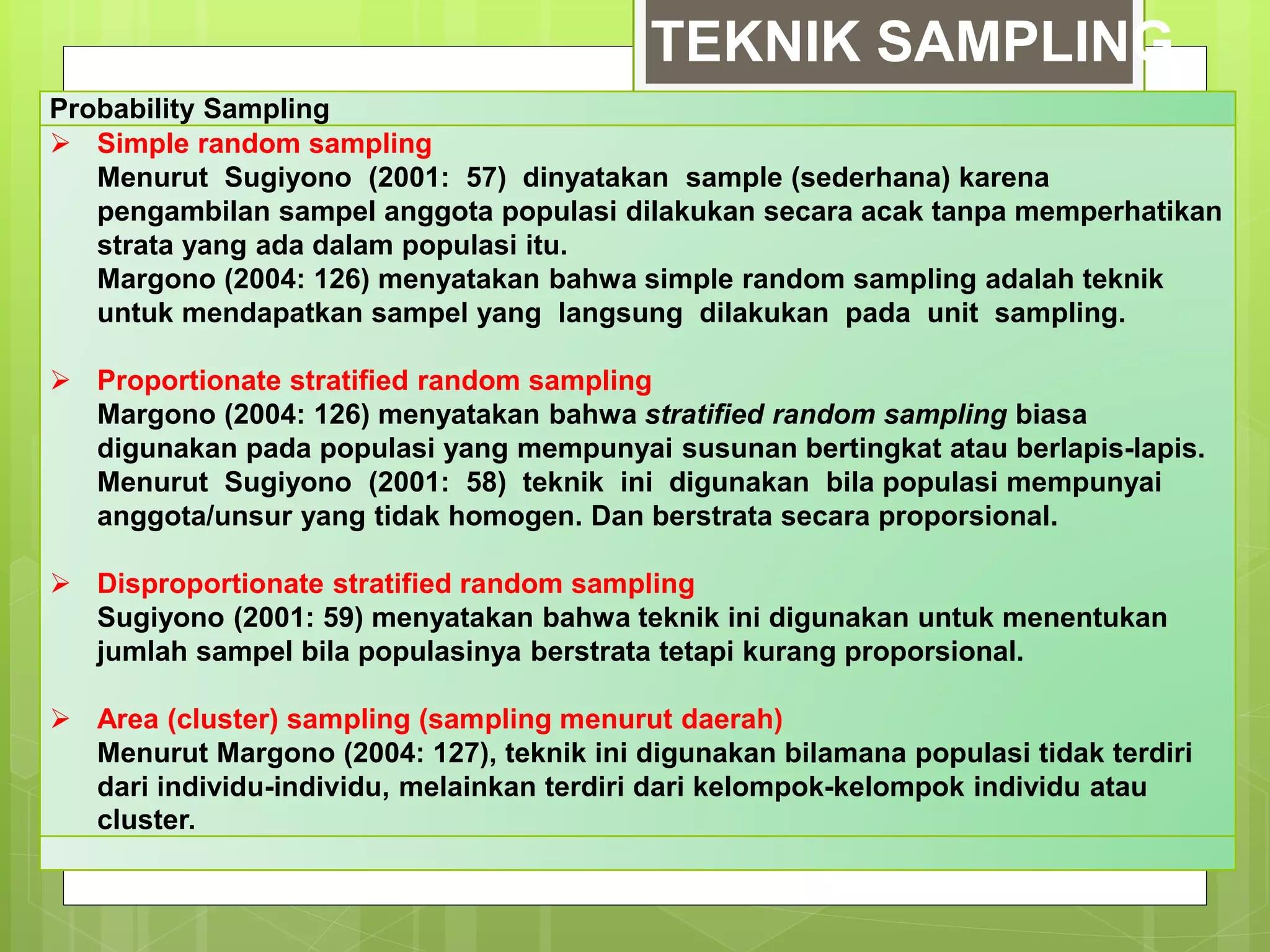 Teknik Sampling | PPTX