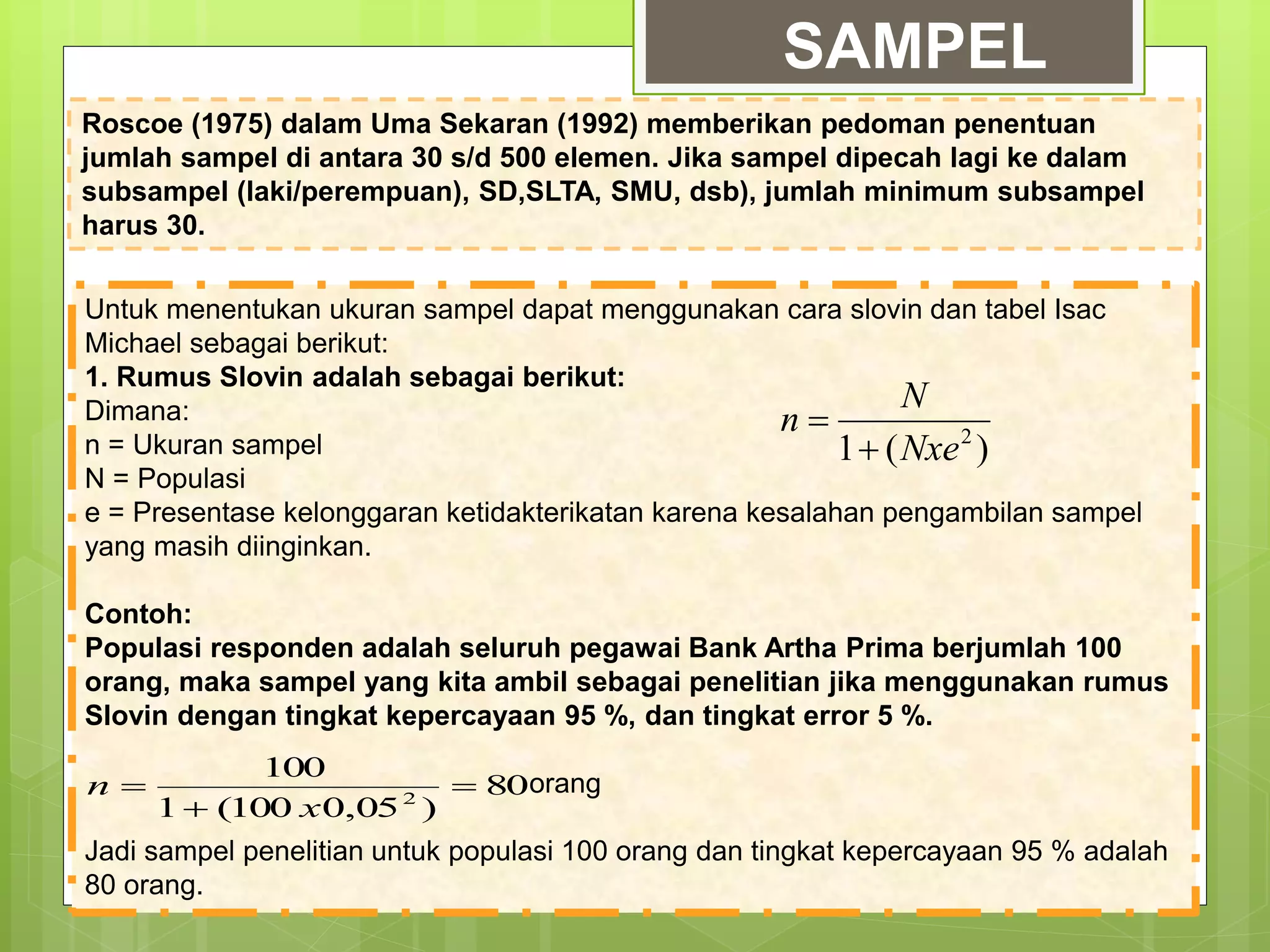 Teknik Sampling | PPTX