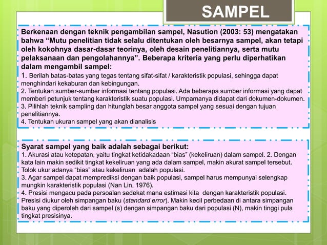 Teknik Sampling | PPTX
