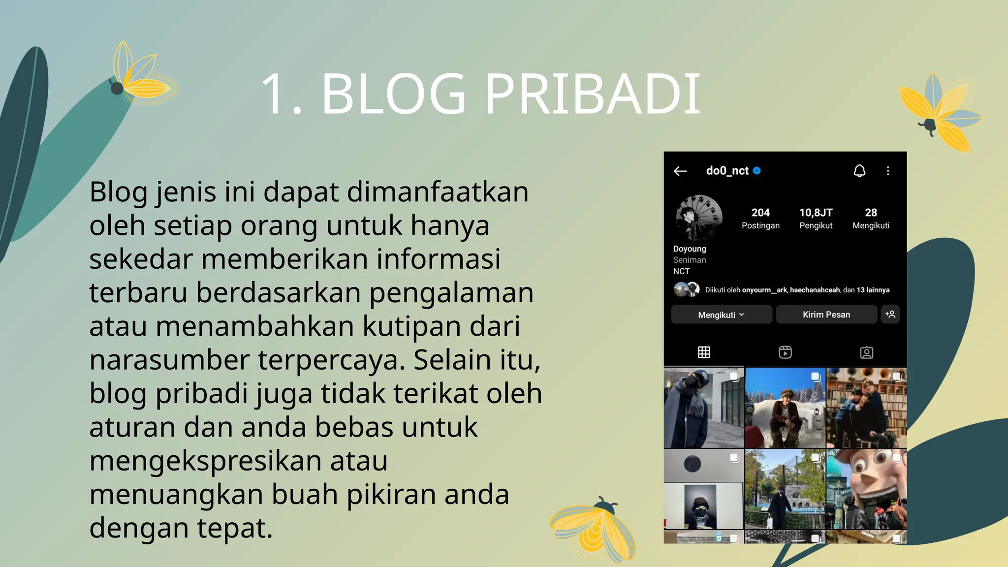 mempresentasikan tentang materi blog TIK | PPT