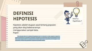 PPT KELOMPOK 12 SAINS DATA Hypotesis Concept | PPTX