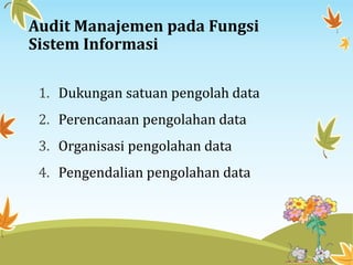 KONSEP AUDIT MANAJEMEN | PPT