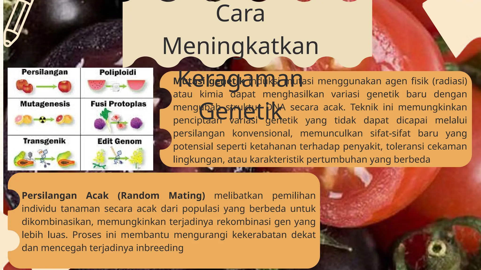 KERAGAMAN GENETIK pada tanaman. genetika | PPTX