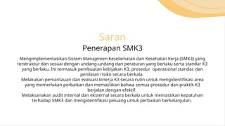 laporan PKL K3 secara umum, kelembagaan & keahlian k3, serta penerapan smk3 | PPTX