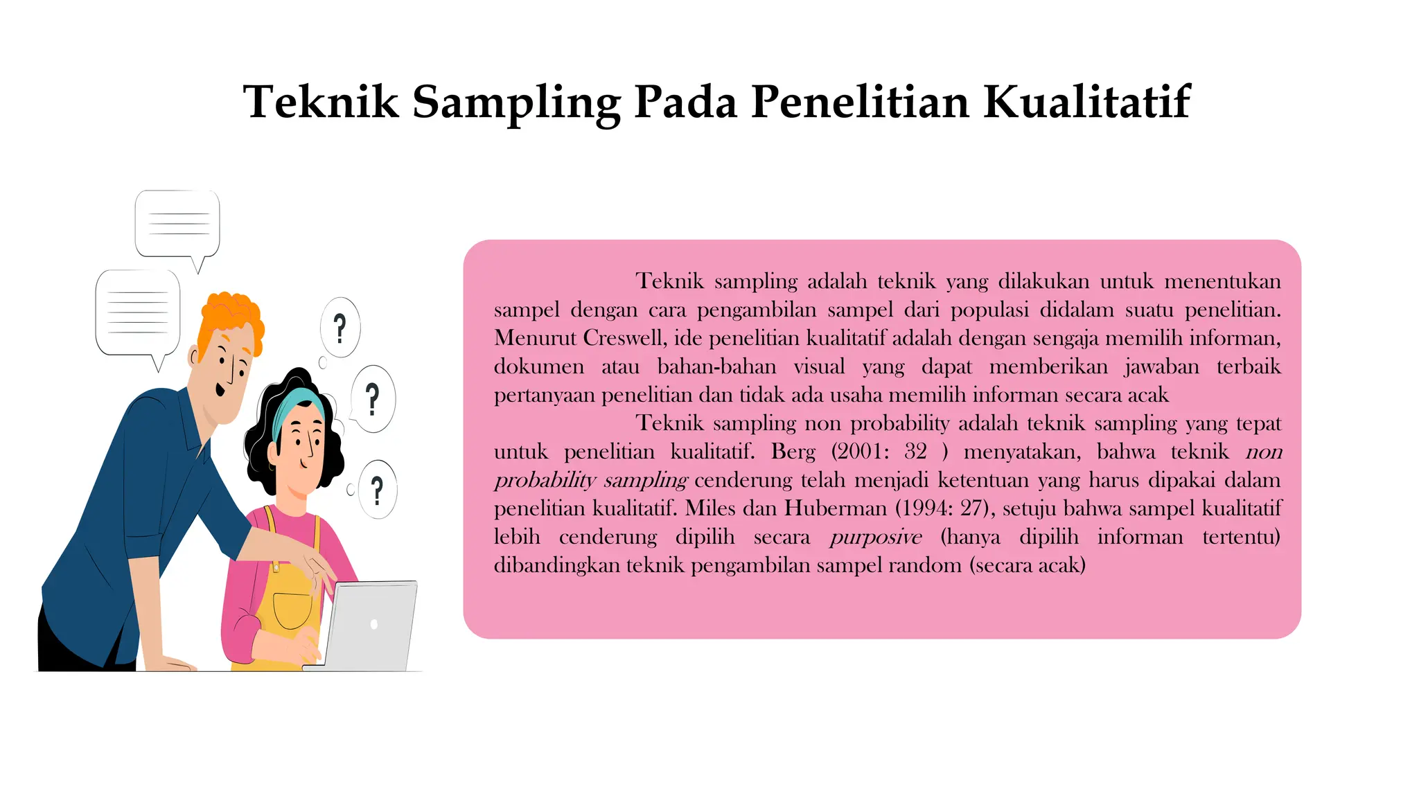PPT METODOLOGI PENELITIAN TENTANG TEKNIK SAMPLING PENELITIAN KUALITATIF ...