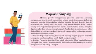 PPT METODOLOGI PENELITIAN TENTANG TEKNIK SAMPLING PENELITIAN KUALITATIF ...