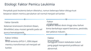 Leukemia adalah kelainan ganas pada sistem pembentuk darah ...