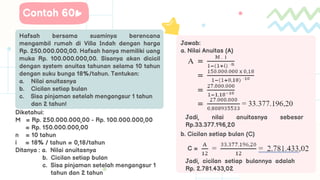 MATEMATIKA EKONOMI MATERI ANUITAS DAN NILAI ANUITAS | PPTX