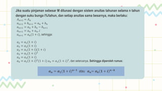 MATEMATIKA EKONOMI MATERI ANUITAS DAN NILAI ANUITAS | PPTX