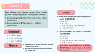 MATEMATIKA EKONOMI MATERI ANUITAS DAN NILAI ANUITAS | PPTX