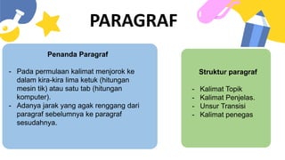 PPT KELOMPOK 3 KETERAMPILAN MENULIS TENTANG PARAGRAF | PPTX