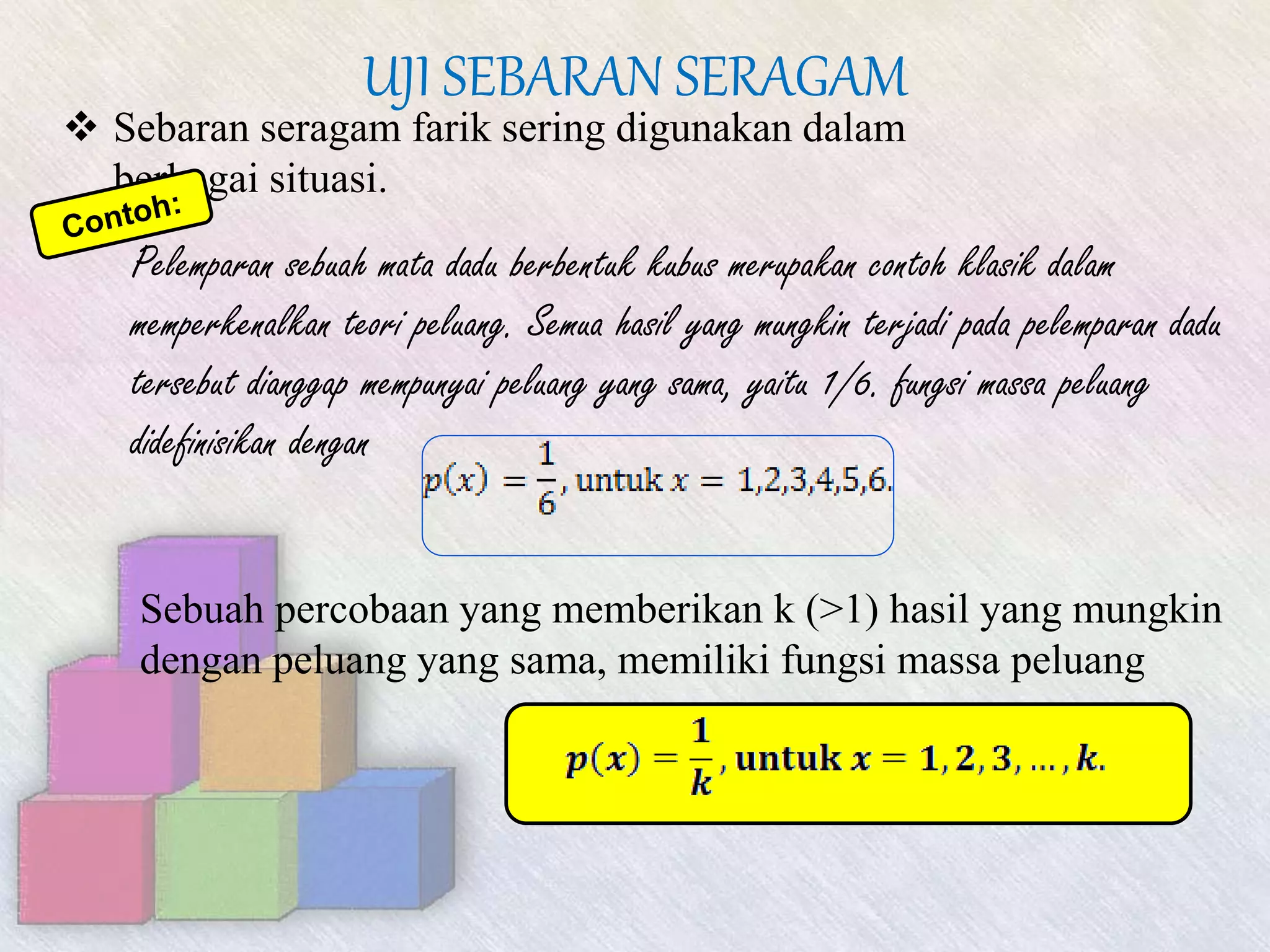 Uji Kesesuaian Sebaran Statistika Matematika | PPTX