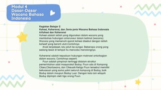 modul 4 dasar dasar wacana bahasa indonesia | PDF