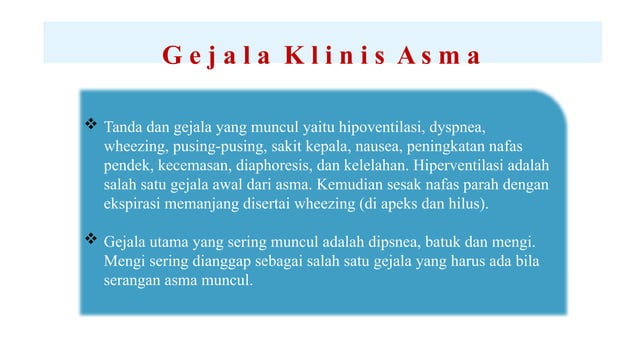 materi ajar konseling penyakit asma dan tatalaksananya | PPT