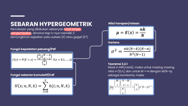 Sebaran Bernoul, Binomial, Hypergeometrik.pdf