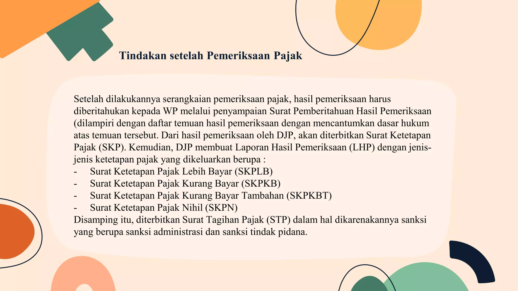 Tax Planning atas Pemeriksaan, Penyidikan, Imbalan Bunga, dan Restitusi ...