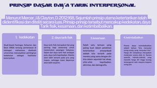 PSIKOLOGI SOSIAL KONSEP DAYA TARIK INERPERSONAL DALAM BERPERILAKU | PDF