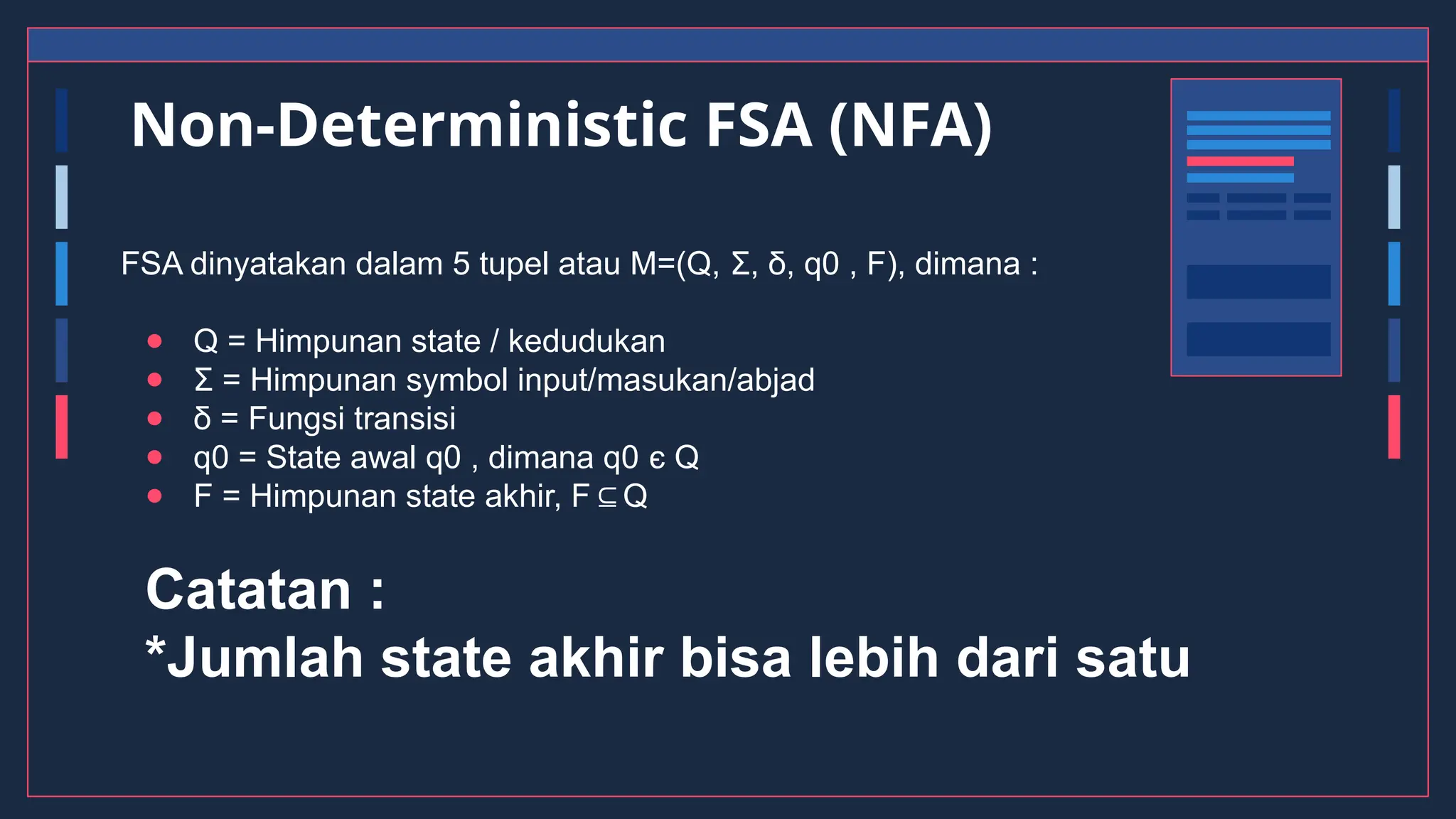 PPT Kelompok 4 Teori Bahasa Otomata ~ Non-Deterministic FSA.pptx