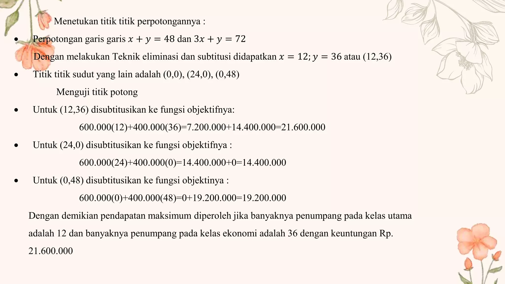PPT SISTEM PERSAMAAN LINEAR DAN PROGRAM LINEAR.pptx
